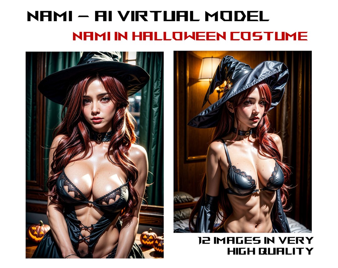 Nami in Halloween Costume. Set of 12 Images. Nami is a Virtual Artificial Intelligence Model ...