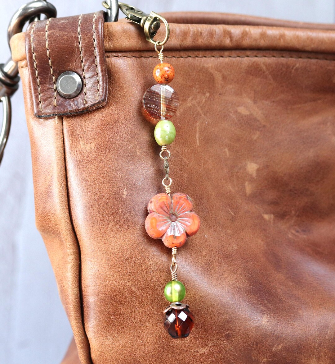 Purse Decoration, Shoulder Bag Flair, Clip-on Beaded Charm Dangle ...
