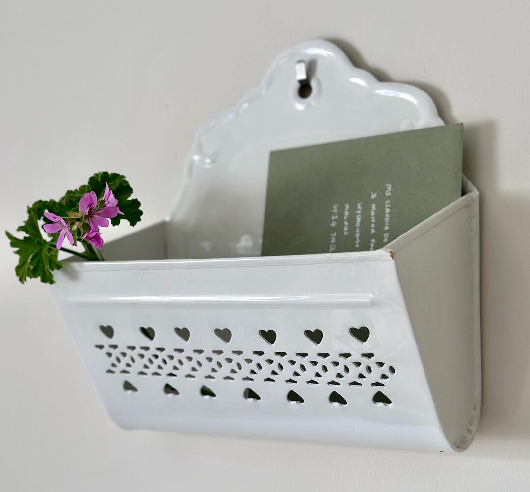 French Enamel Wall Letter Rack/onion Keeper - Etsy UK
