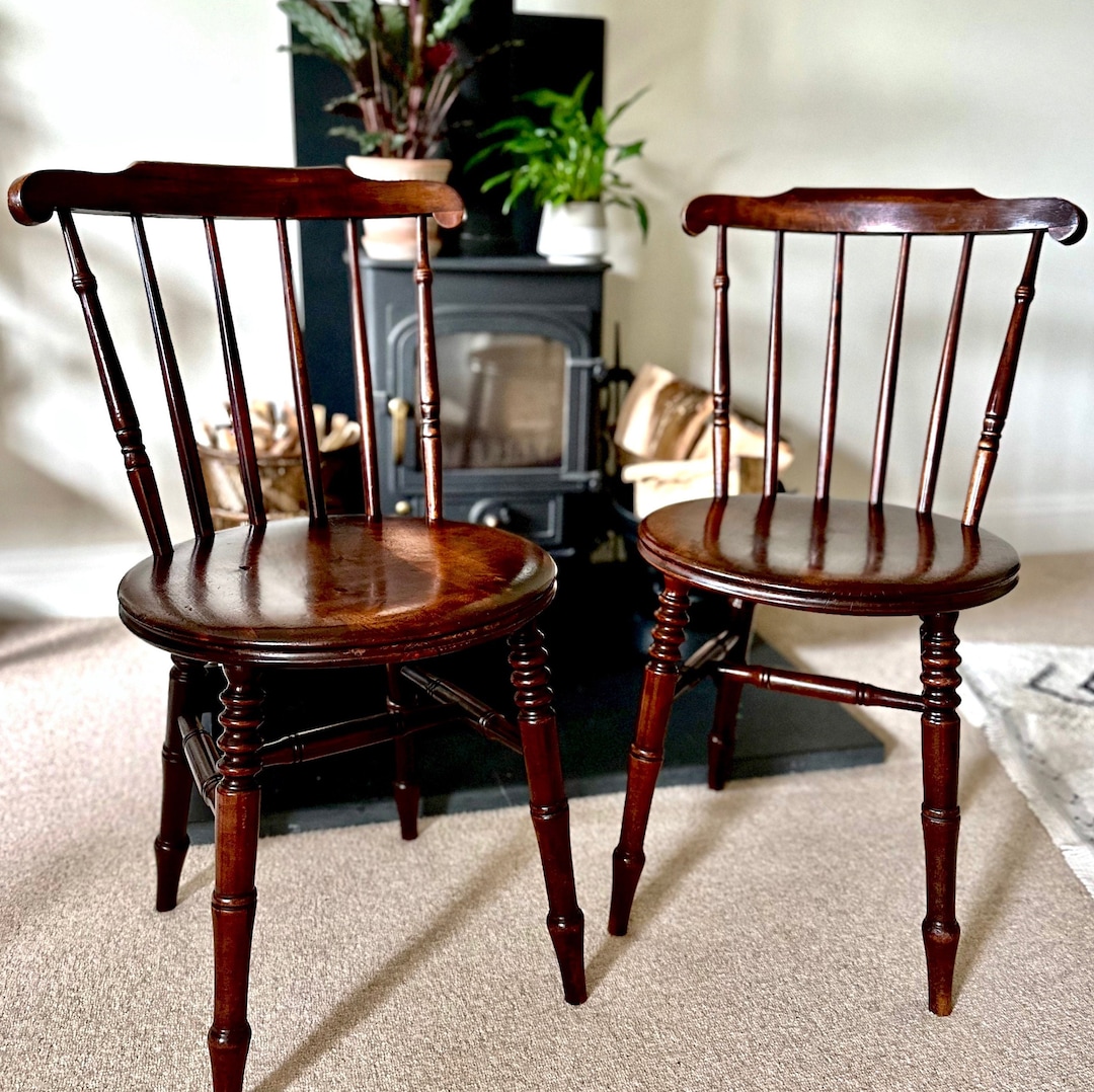 Edwardian Swedish Ibex Penny Chairs - Etsy UK