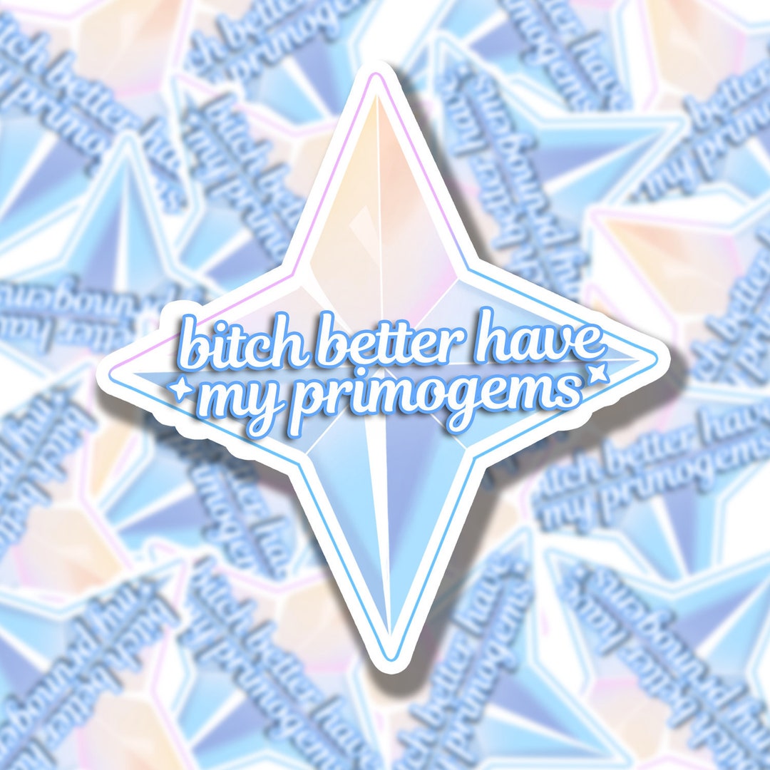 PRIMOGEM HOLOGRAPHIC Genshin Impact Sticker Sparkle Holo - Etsy