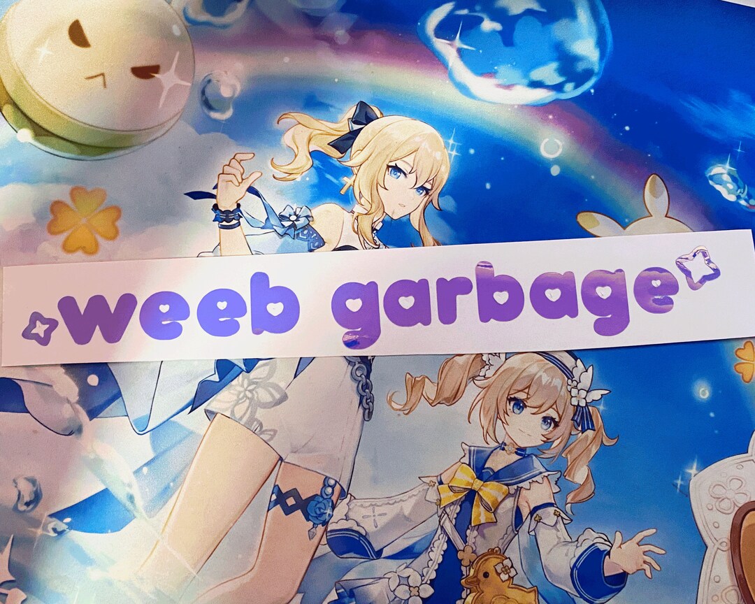 WEEB GARBAGE JDM Kawaii Car Decal Vinyl Sticker - Etsy
