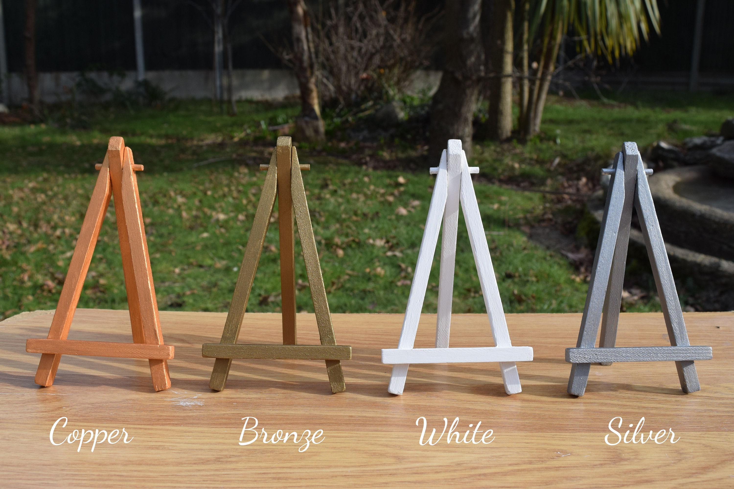 Metallic Gold Painted Wooden Mini Easel, Perfect for Displaying Mini ...