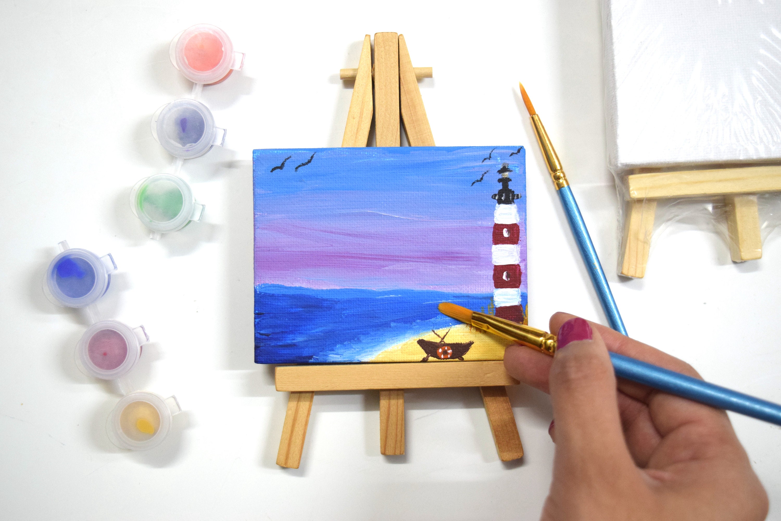 Mini Little Canvas DIY Kit, Perfect Gift for Art Lovers, Valentines ...