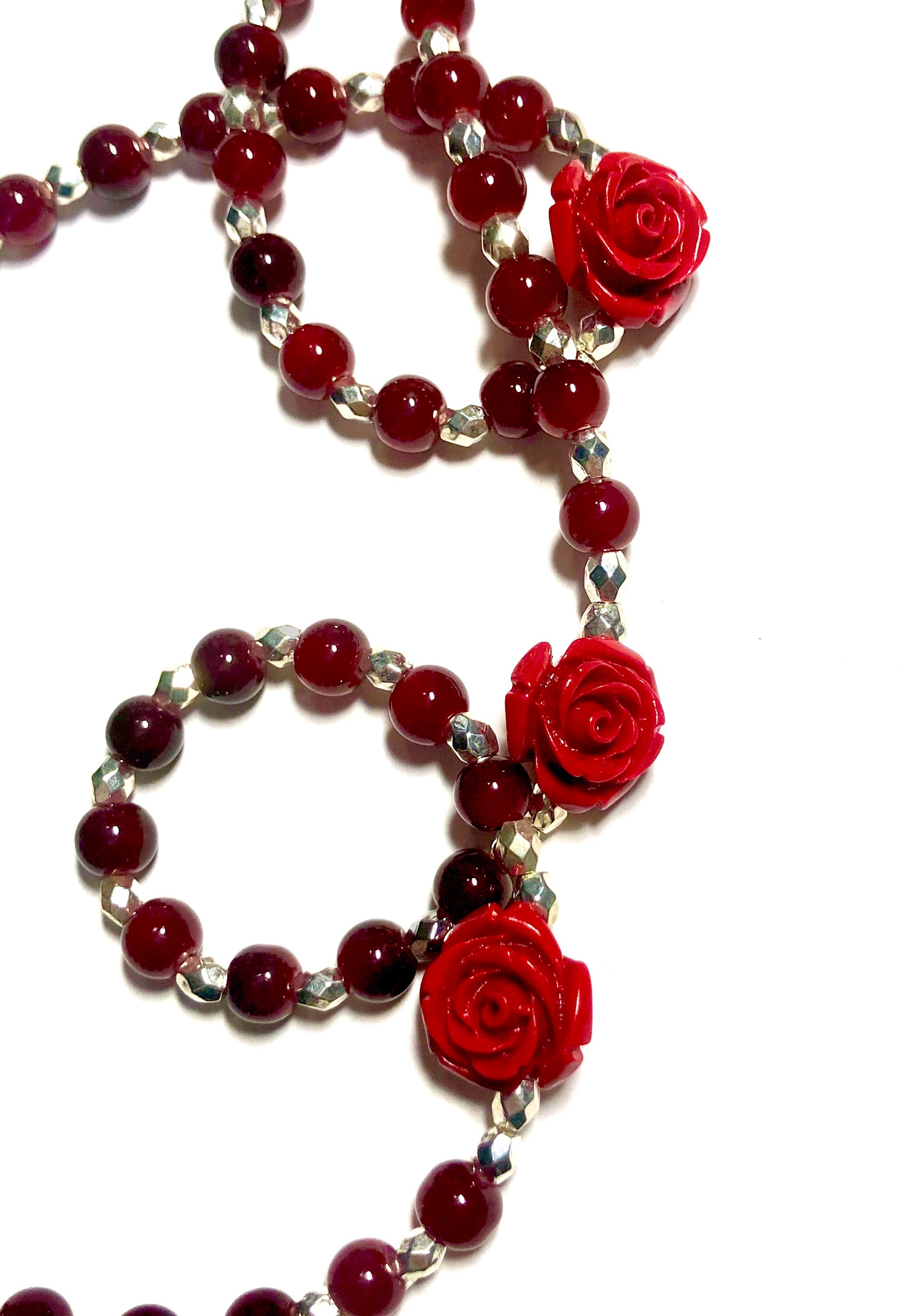 Best Seller Roses Red Rose Rosary Catholic Rosary Free - Etsy