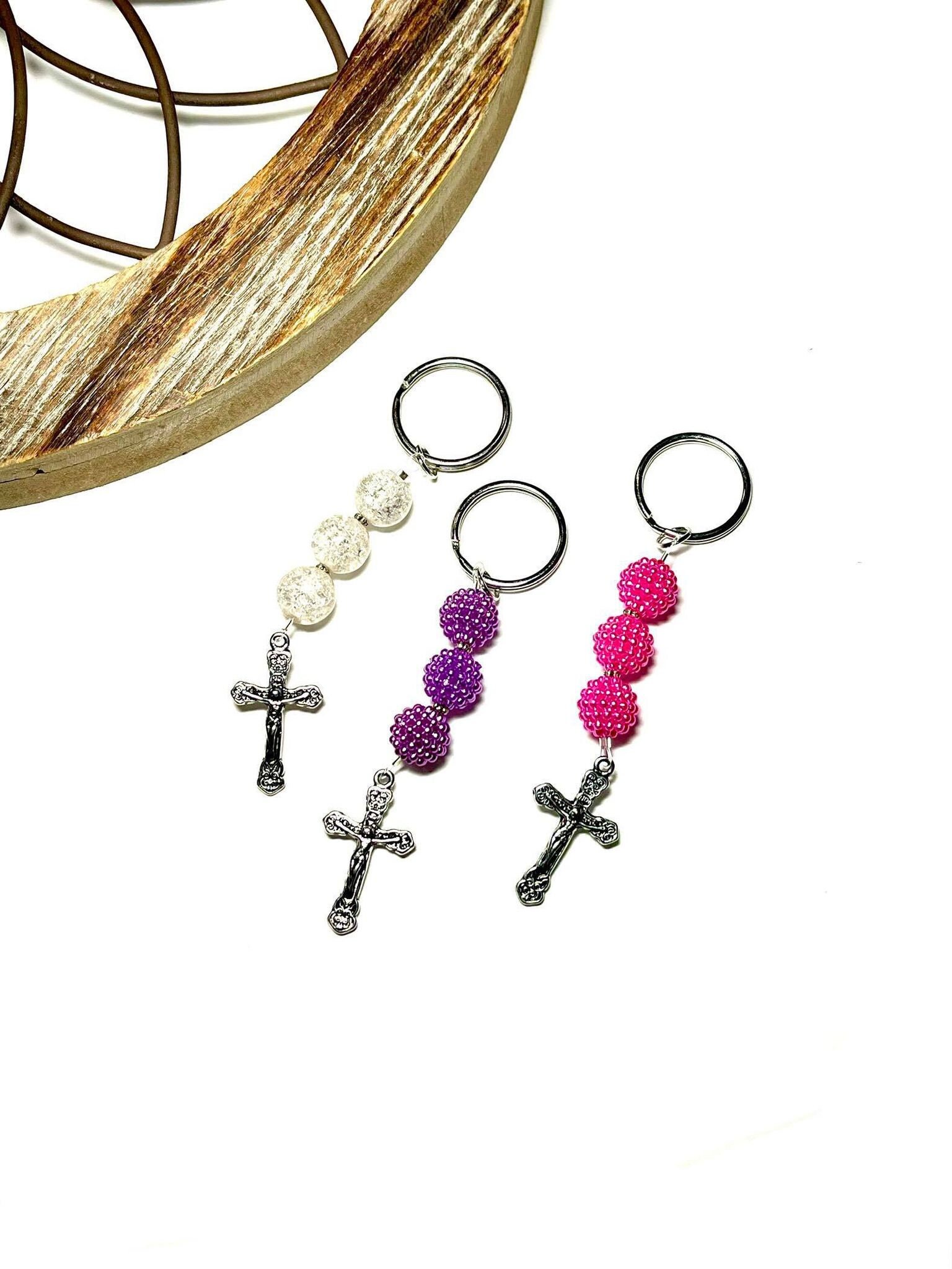 Small Cross Keychain, Keychain, Religious Gifts, Gifts, Cross Keychain ...