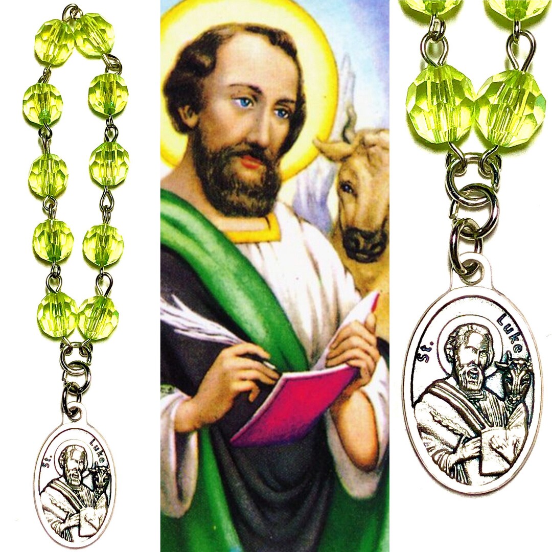 One Decade St. Luke Saint Luke Medal Catholic Rosary - Etsy