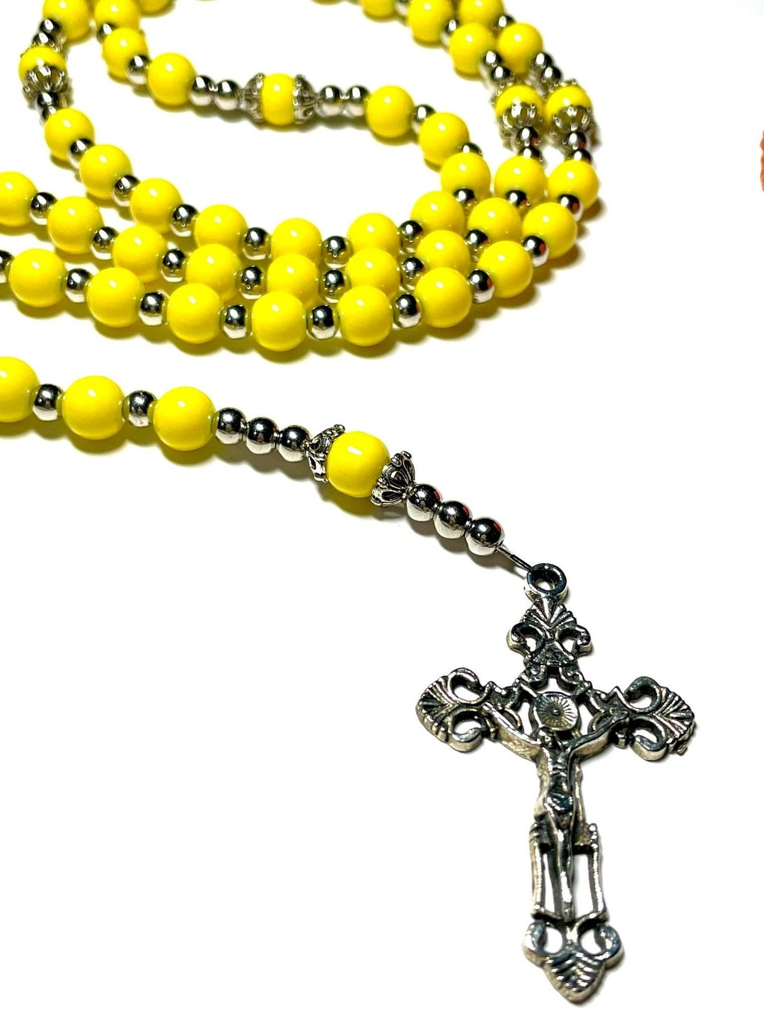 Rosary, Best Seller, Yellow Rosary, Catholic Rosary, Free Shipping ...