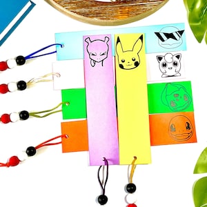 Pokémon Bookmarks Your Favorite Pokémon Bookmarks Pikachu | Etsy