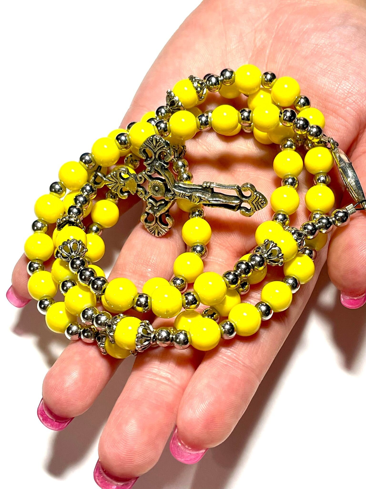 Rosary Best Seller Yellow Rosary Catholic Rosary Free - Etsy