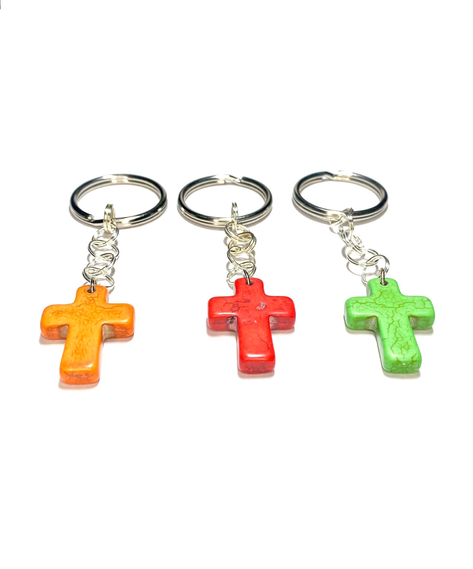 Gemstone Cross Keychain Holidays Gifts Birthday Gifts Cross - Etsy