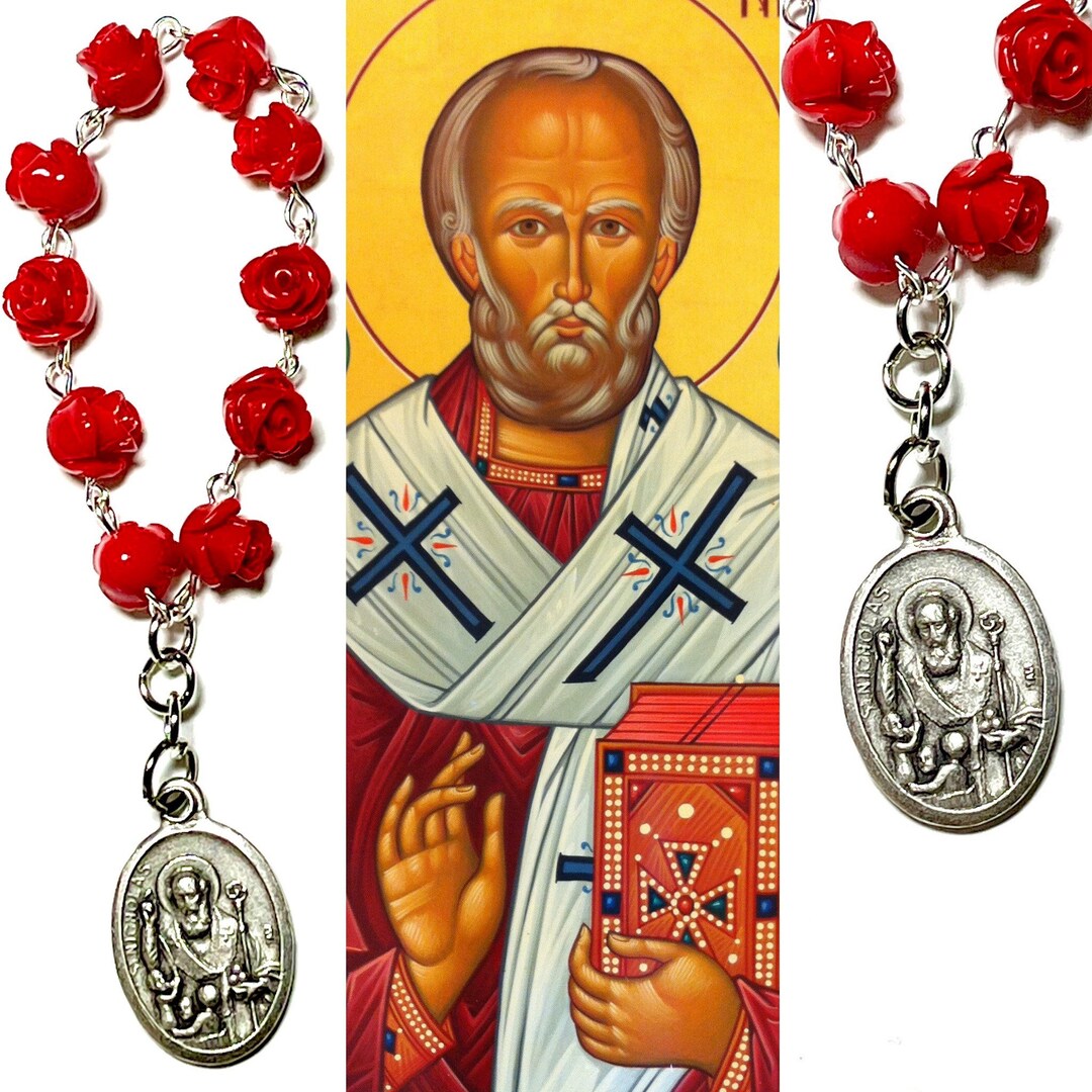 One Decade St. Nicholas, Saint Nicholas Medal, Catholic Rosary, Prayer ...