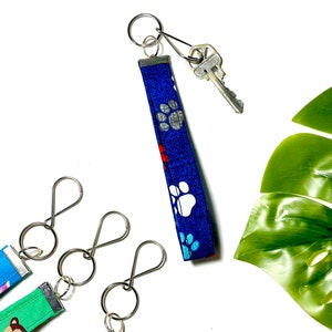 Fabric Wristlet Key Fob Keychains, Handmade Keychains, Wristlet Lanyard ...