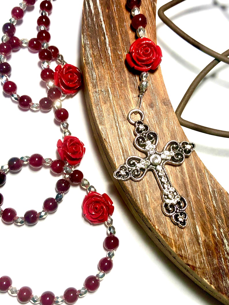 Best Seller, Roses, Red Rose Rosary, Catholic Rosary, Free Shipping ...