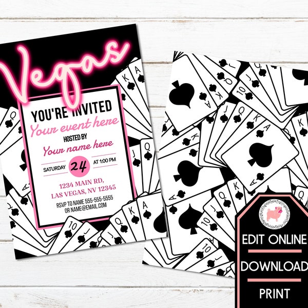 Vegas Invitation - Etsy