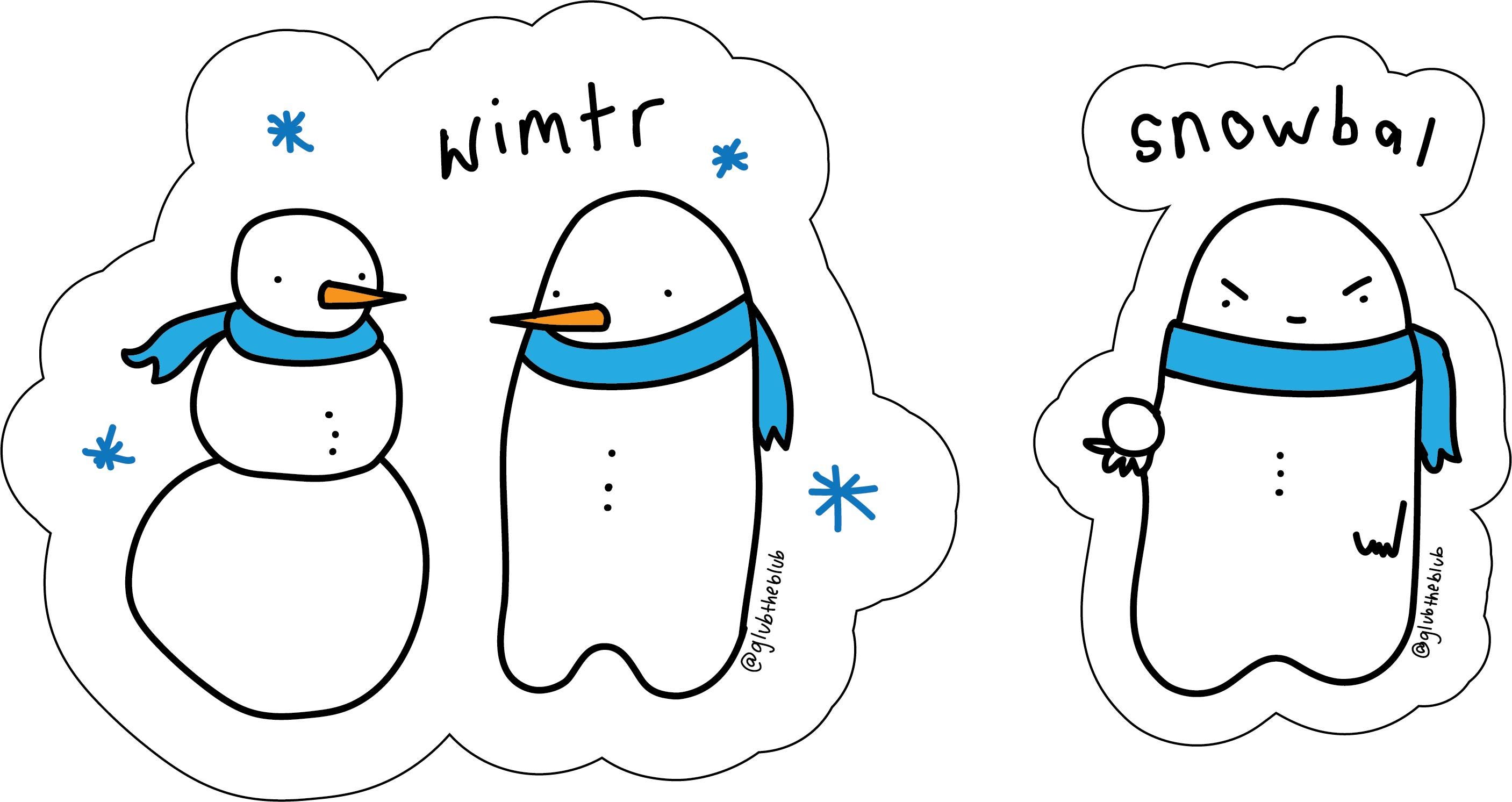 Wimtr Colectin 10 Winter Season Stickers Winter Themed Stickers ...