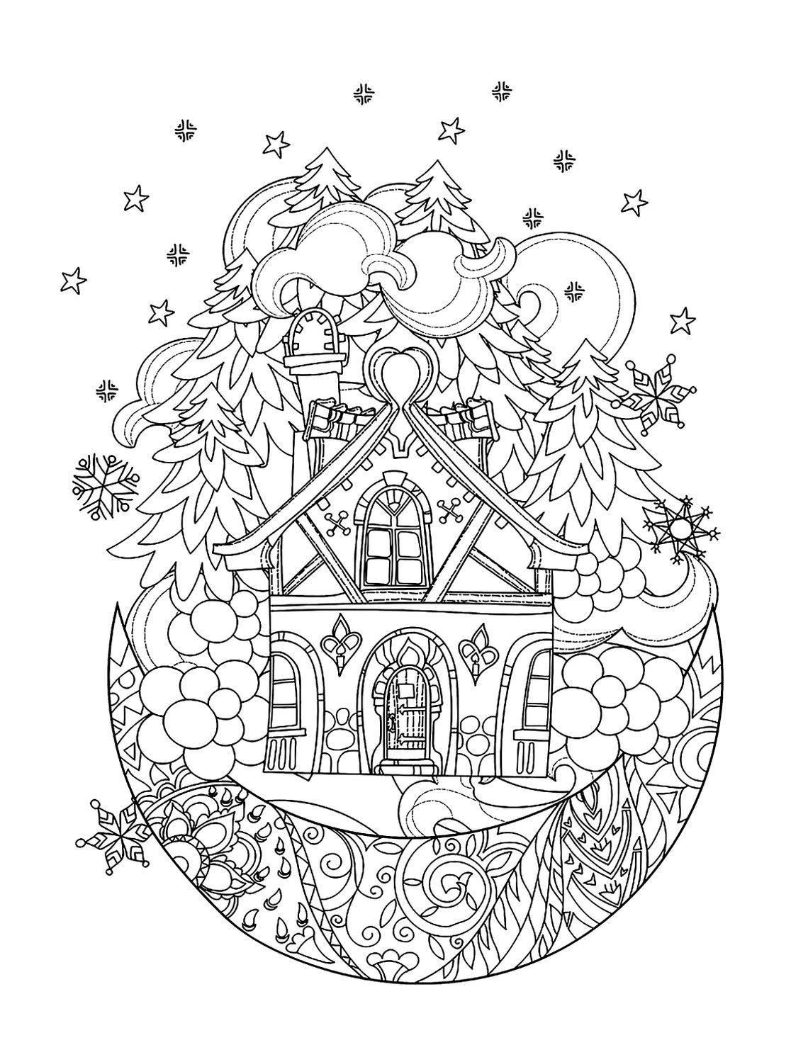 Christmas Mandala Coloring Pages digital Printable - Etsy UK