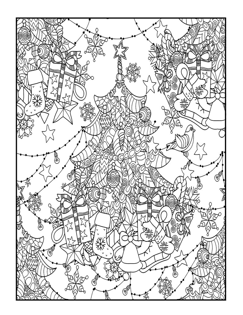 Christmas Mandala Coloring Pages digital, Printable - Etsy UK
