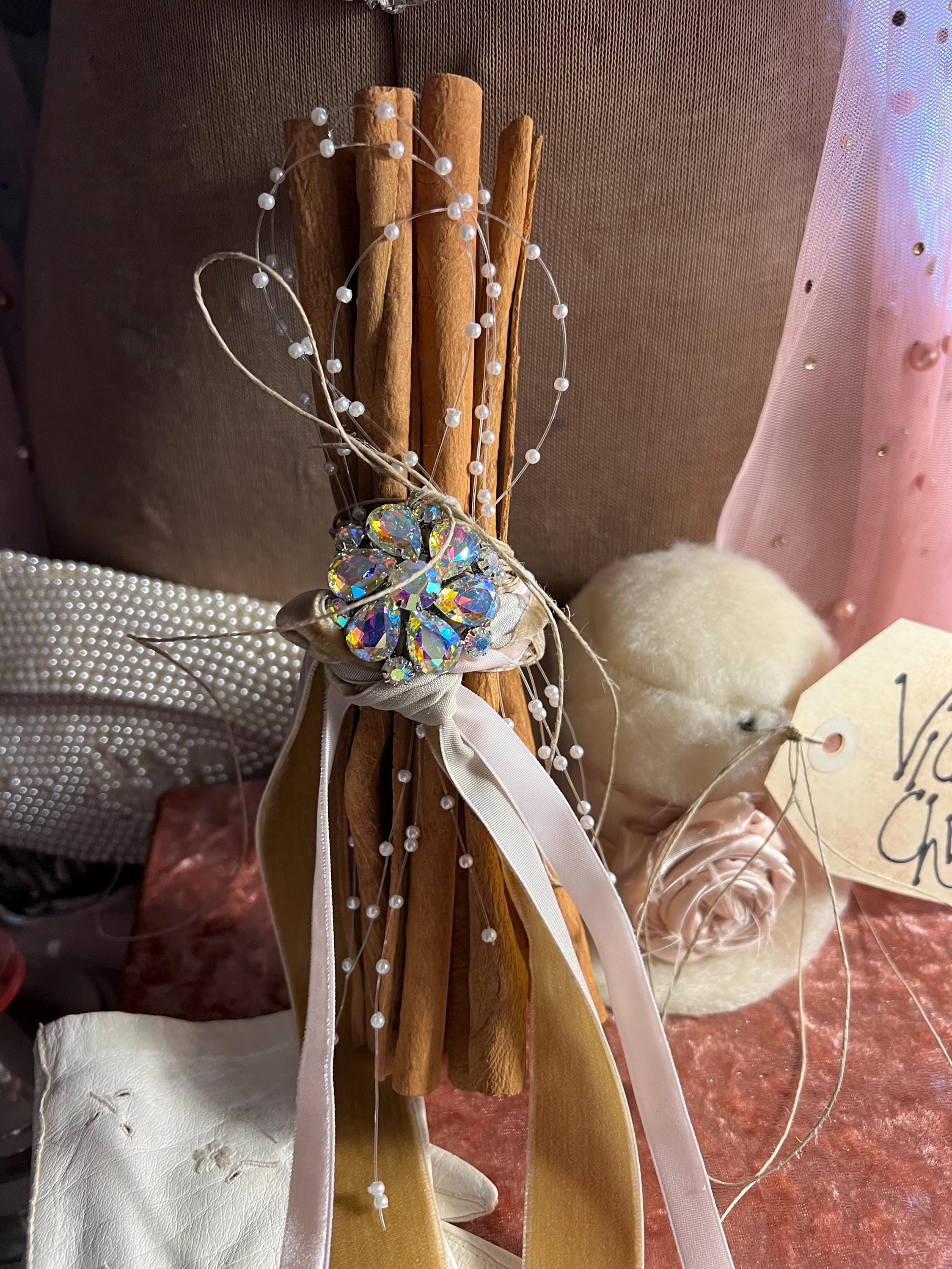 Shabby Chic Snowman Hat and Cinnamon Sticks. Handmade - Etsy