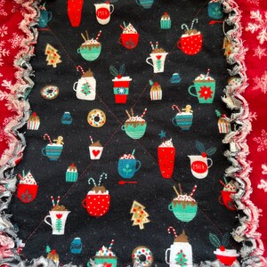 Christmas Rag Quilt/throw. Handmade - Etsy