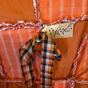 Homespun Fall Rag Quilt. Handmade - Etsy