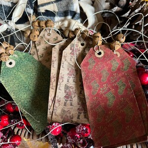 Primitive Christmas Tags. Handmade - Etsy