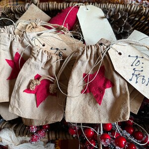 Primitive Christmas Gift Pouches. Handmade - Etsy