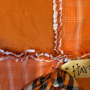 Homespun Fall Rag Quilt. Handmade - Etsy