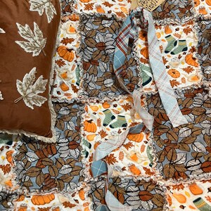 Fall Rag Quilt Throw. Handmade - Etsy