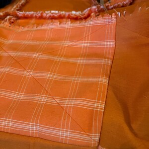 Homespun Fall Rag Quilt. Handmade - Etsy