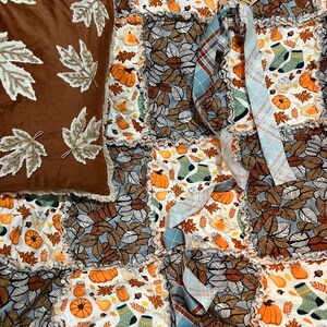 Fall Rag Quilt Throw. Handmade - Etsy