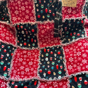 Christmas Rag Quilt/throw. Handmade - Etsy