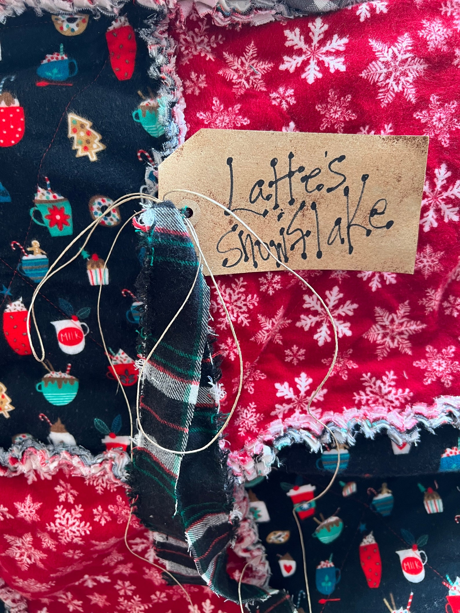 Christmas Rag Quilt/throw. Handmade - Etsy