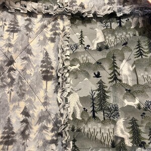 Yeti Christmas Quilt Throw. Handmade - Etsy
