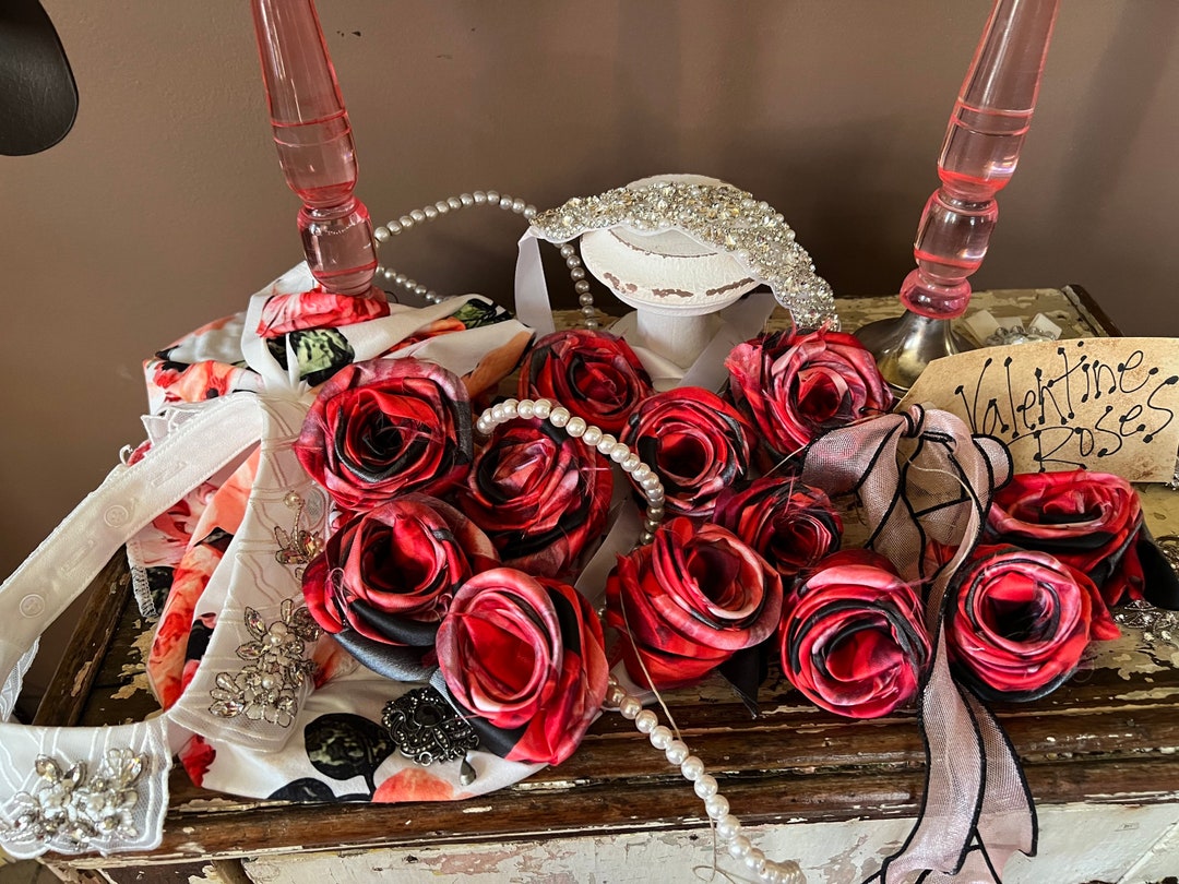 Primitive Shabby Chic Roses. Handmade - Etsy