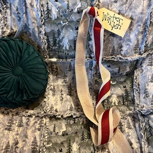 Yeti Christmas Quilt Throw. Handmade - Etsy