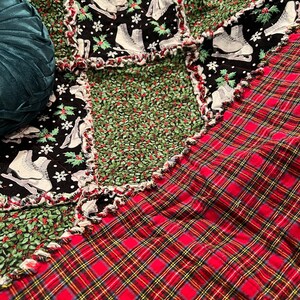 Christmas Rag Quilt/throw. Handmade - Etsy