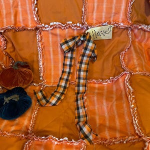 Homespun Fall Rag Quilt. Handmade - Etsy