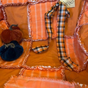 Homespun Fall Rag Quilt. Handmade - Etsy