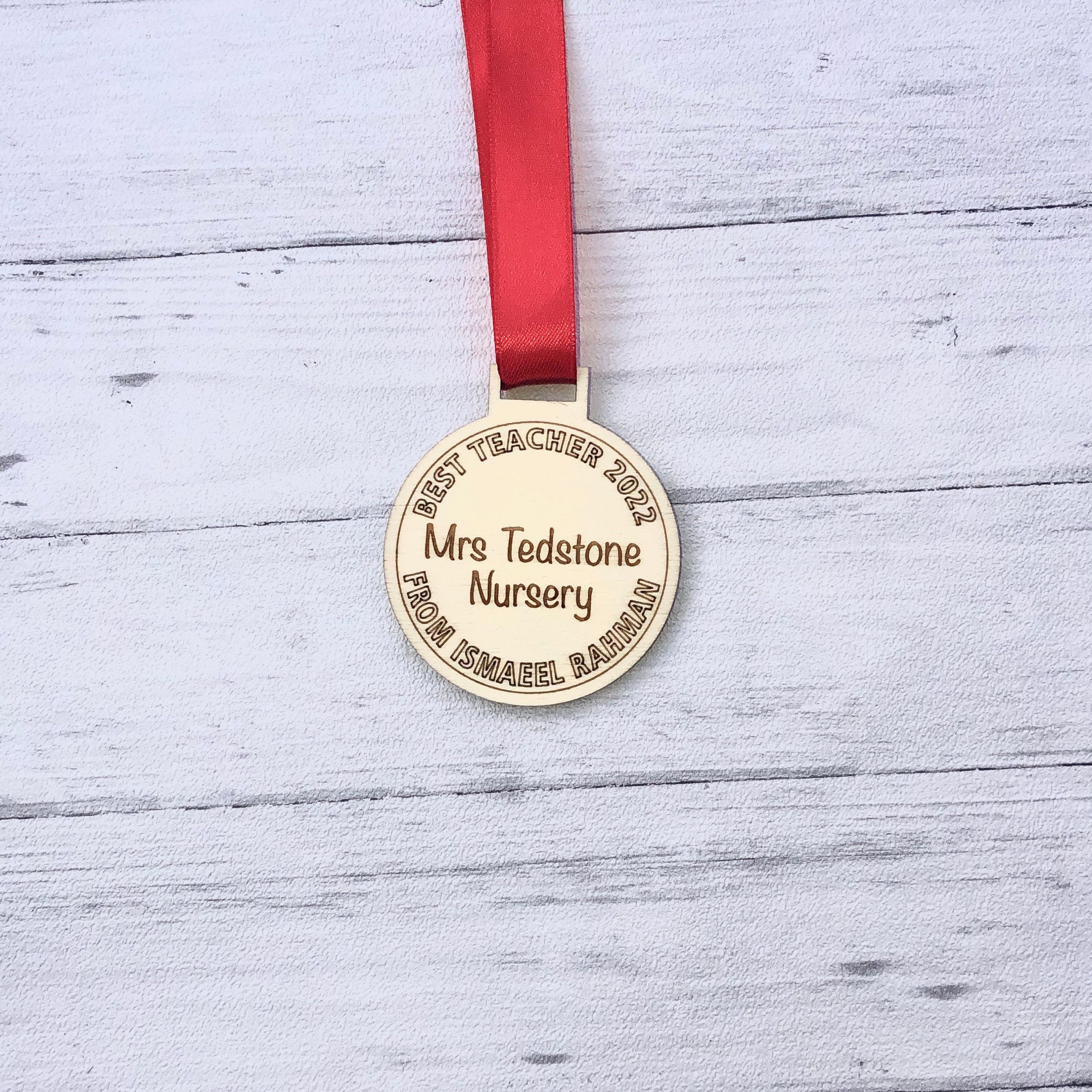 Custom Medal Wooden Personalised, Reward Medals Personalised, Teacher ...