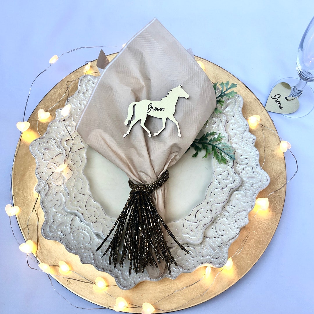 Personalised Horse Place Setting Names Engraved With Guests Name ...