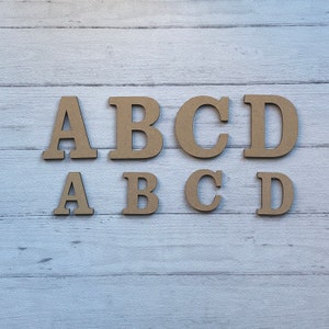 Small Wooden Alphabet Letters A-Z MDF Premium Quality Laser Cut 4mm ...