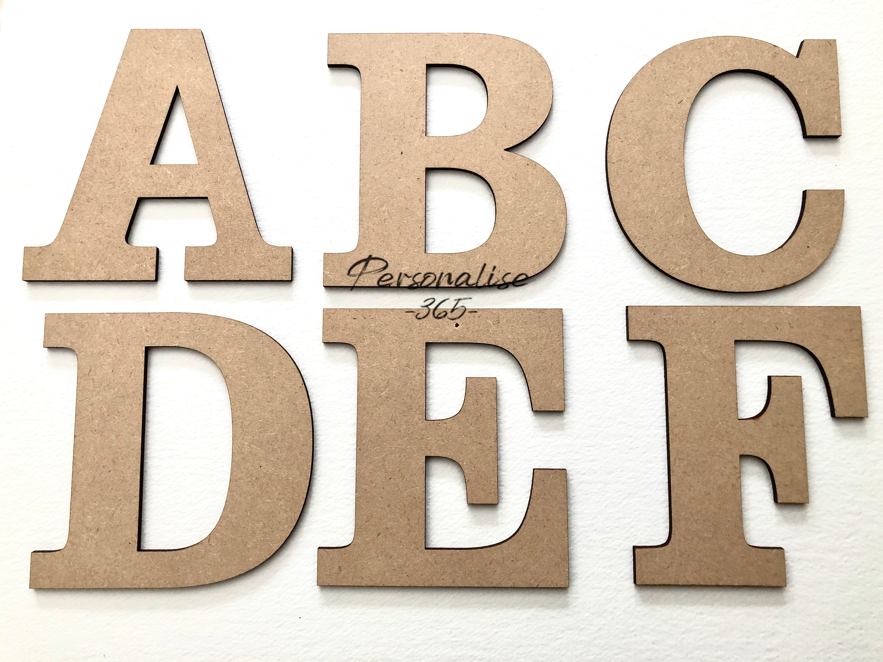 Small Wooden Alphabet Letters A-Z MDF Premium Quality Laser Cut 4mm ...