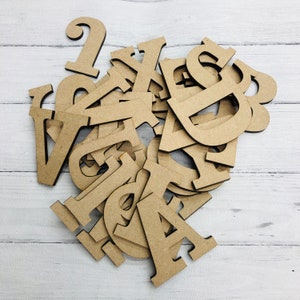 Small Wooden Alphabet Letters A-Z MDF Premium Quality Laser Cut 4mm ...