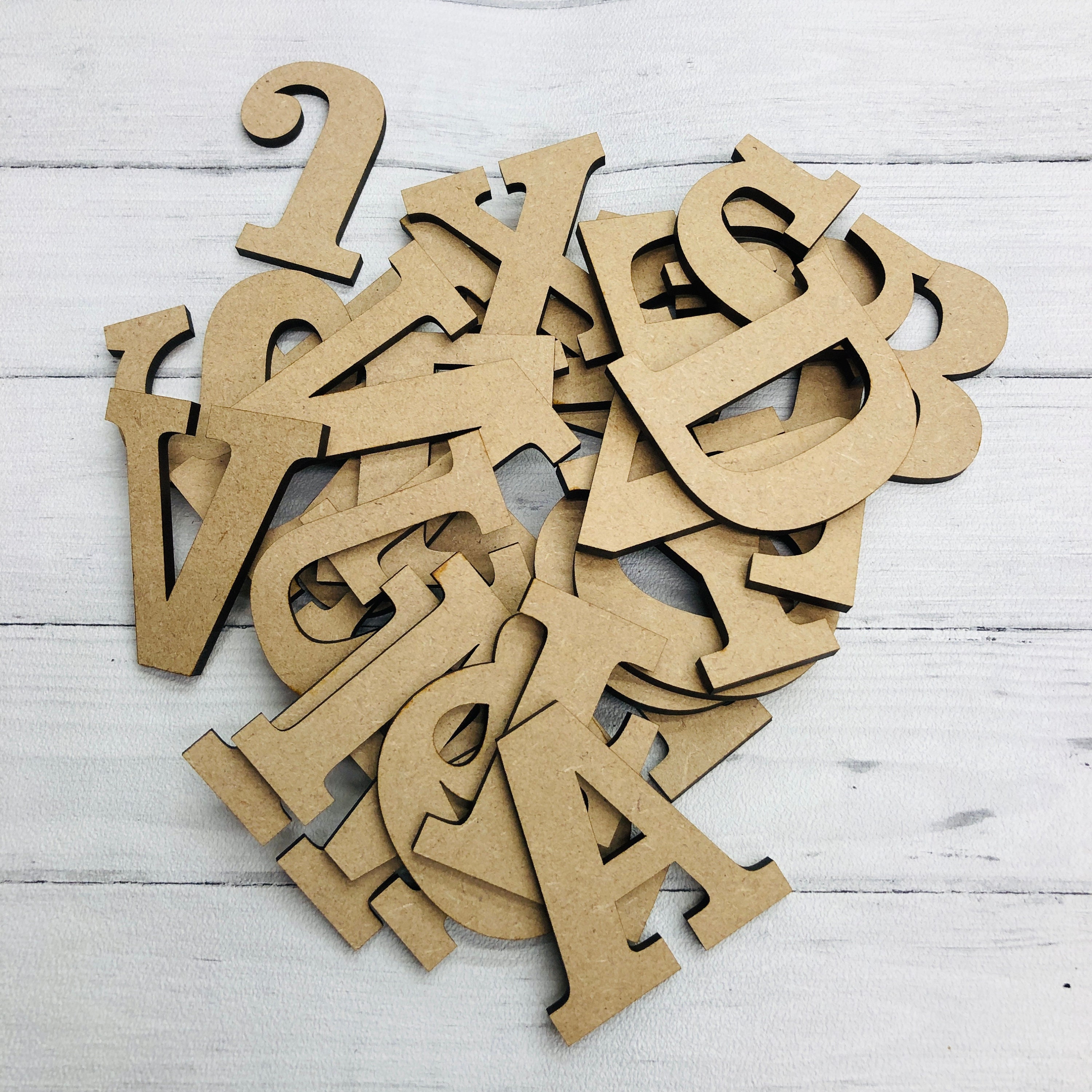 Small Wooden Alphabet Letters A-Z MDF Premium Quality Laser - Etsy UK