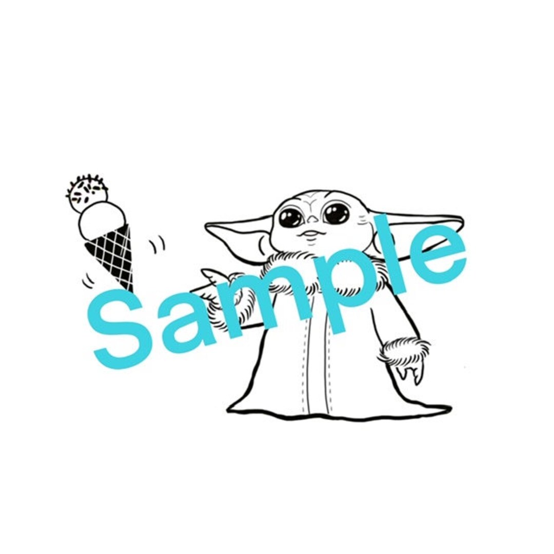 Baby Yoda Ice Cream Digital Prints Home Decor Christmas - Etsy