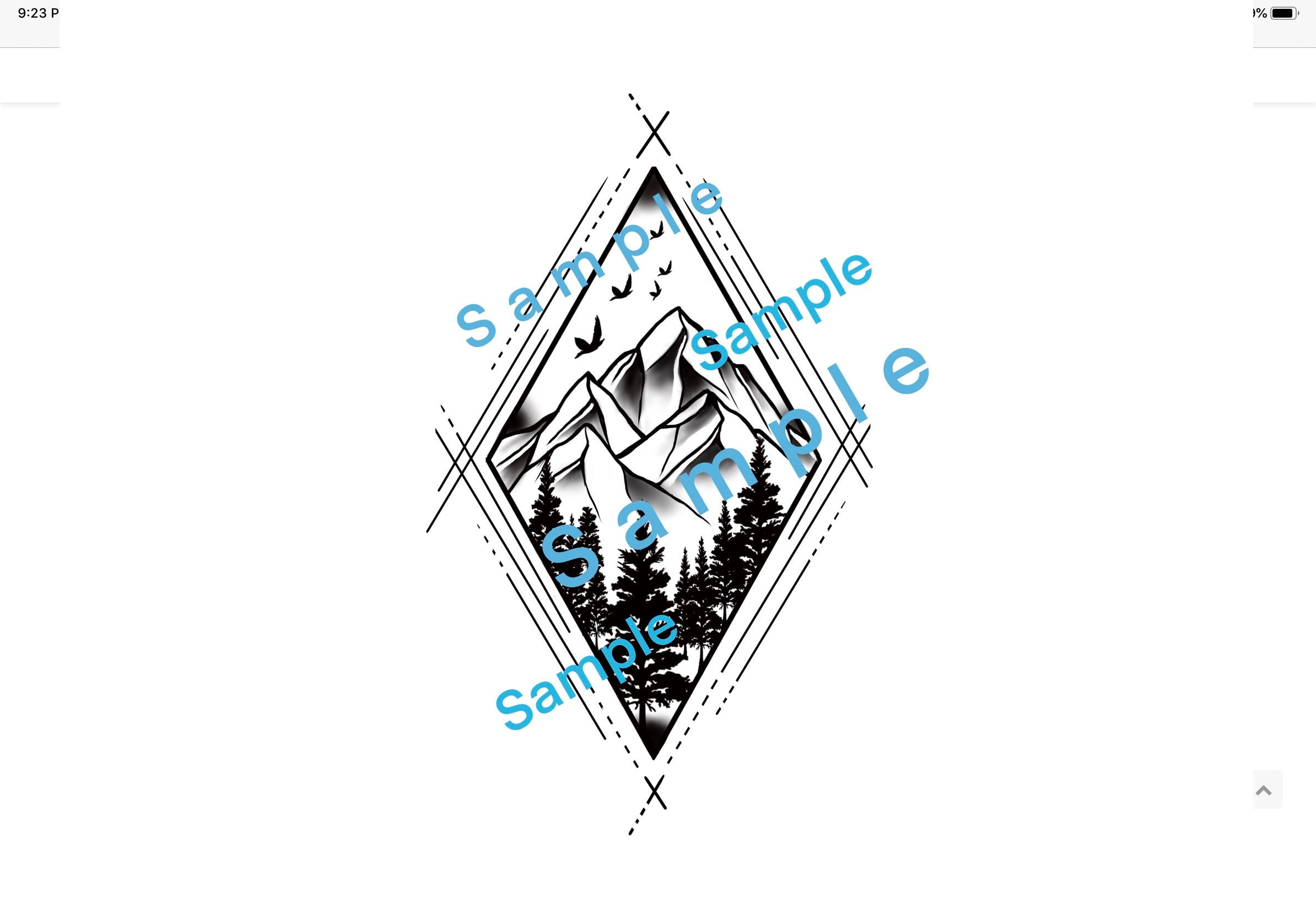 ON SALE nature in Diamond 1 Mountains, Trees and Birds in Diamond Shape ...