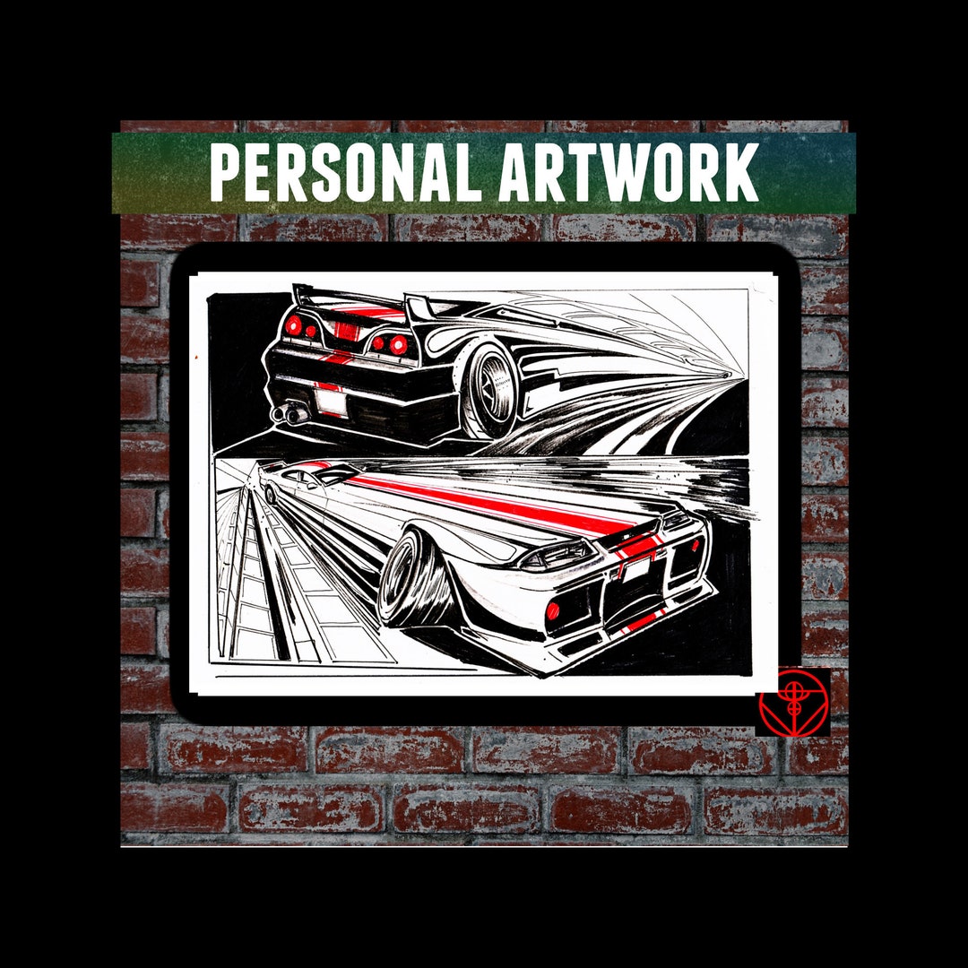 Nissan Skyline R33 Fun Cartoon Design Jdm Artwork Nissan Jdm - Etsy