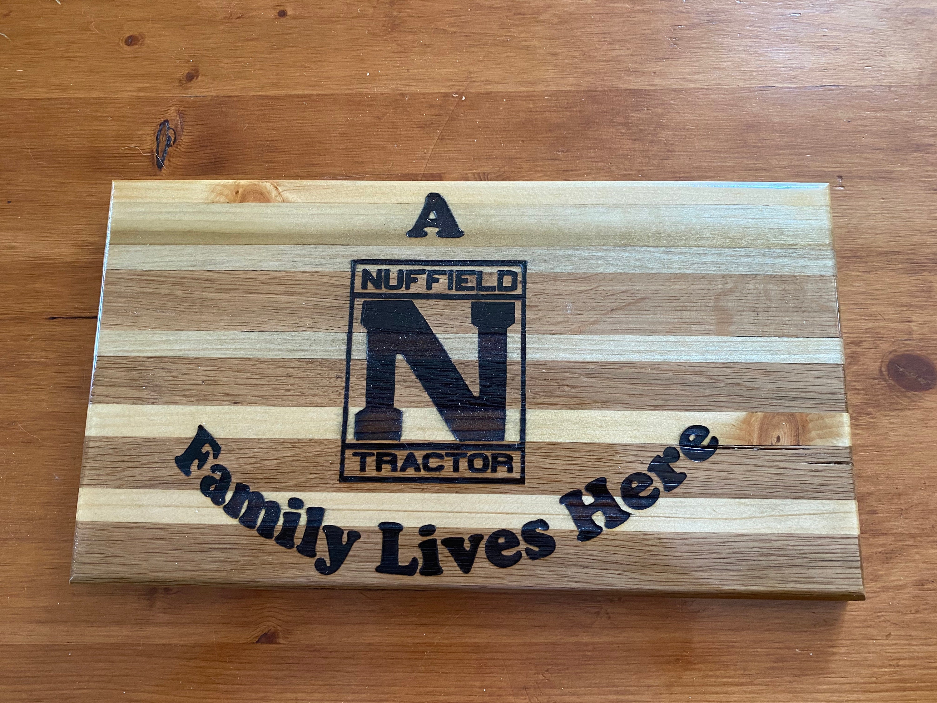 A Nuffield Tractor Family Lives Here Welcome Sign Made From Recycled ...