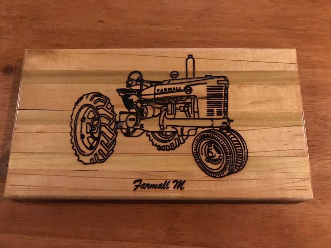 Handmade Farmall M Tractor Wall Art: Eco-friendly Wooden Plaque ...